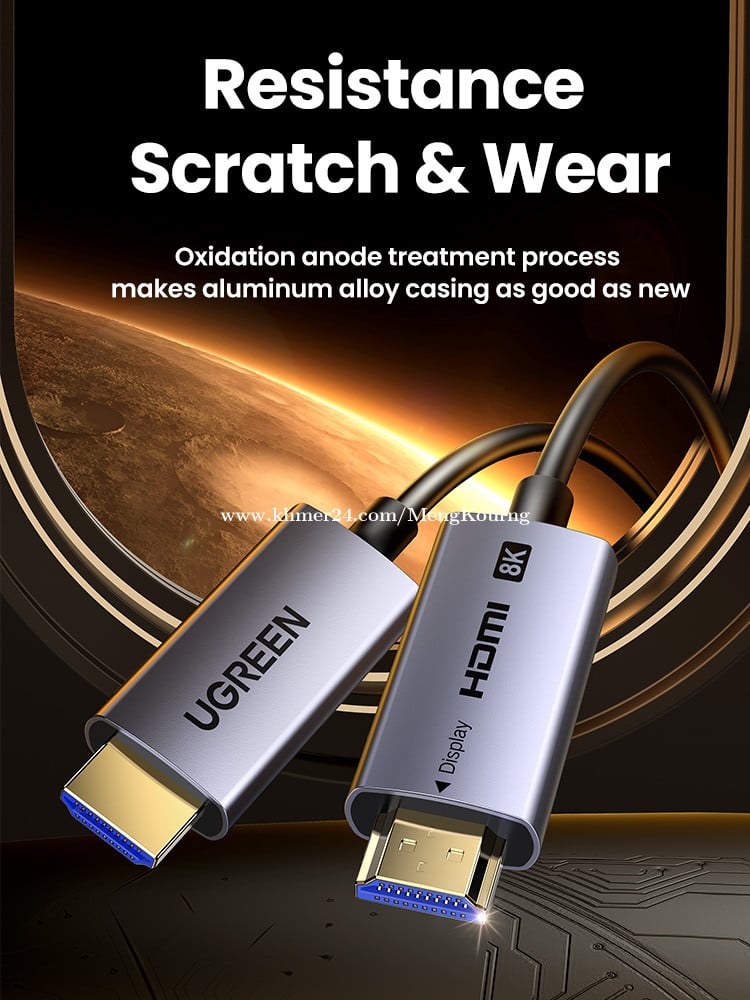 UGREEN HDMI 2.1 8K Fiber Optic Cable Aluminum Shell 15m 20m 30m 55505 ...