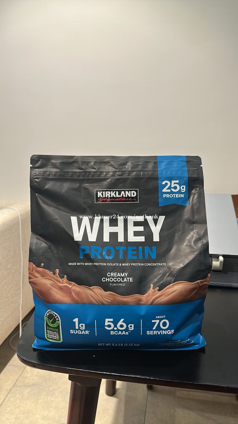 Kirkland Signature Whey Protein 2.45kg price $50.00 in Boeng Trabaek ...