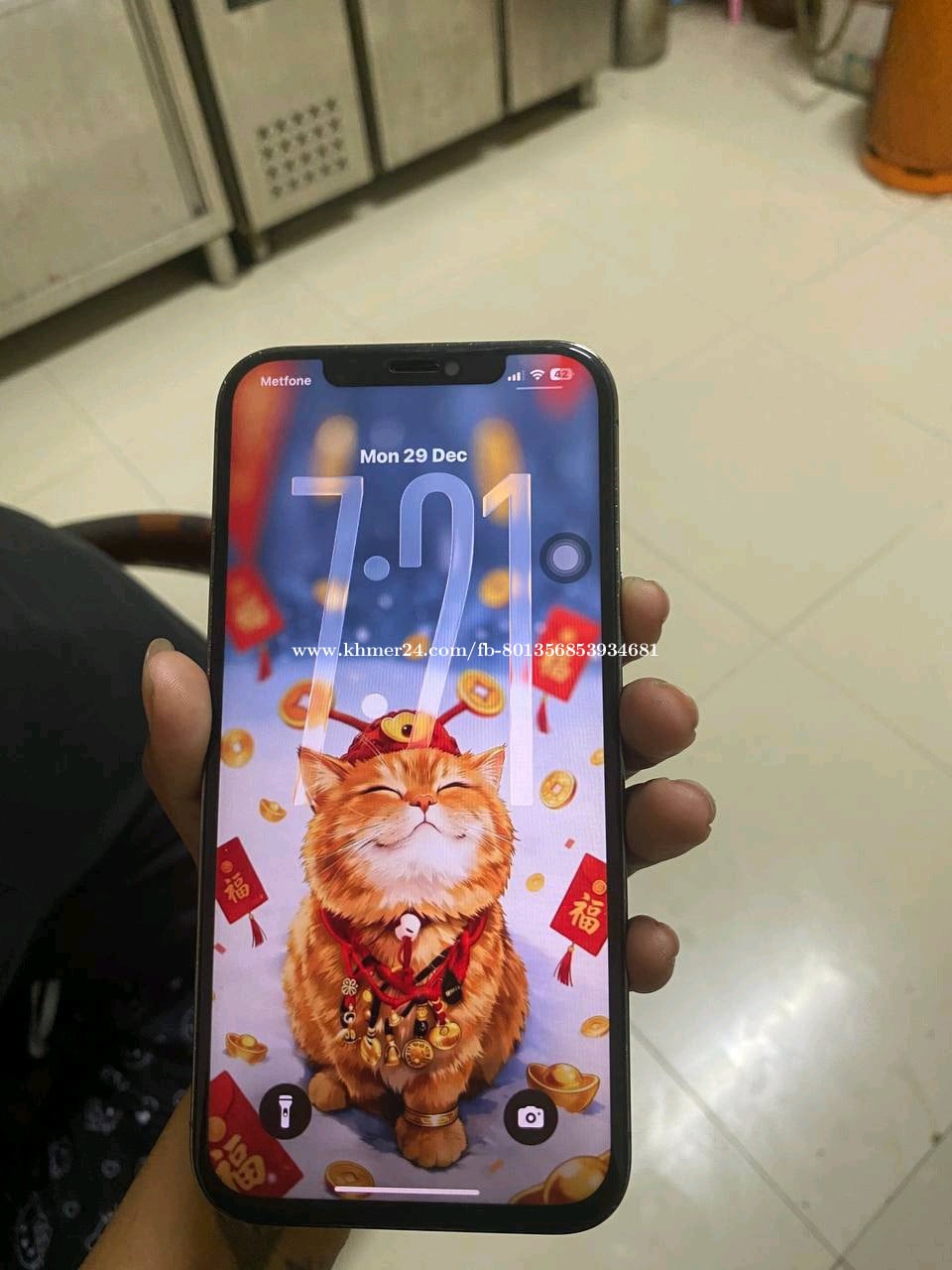 iphone 12 pro max 128gតម្លៃ 229$ អត់មានជាប់អីទេអេក្រង់ថ្មី color ស្អាត ...