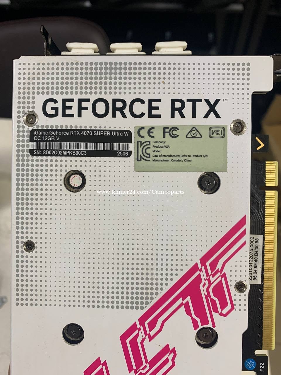 RTX 4070 Supper Ultra W 12GB price $435.00 in Boeng Tumpun 2, Mean Chey ...