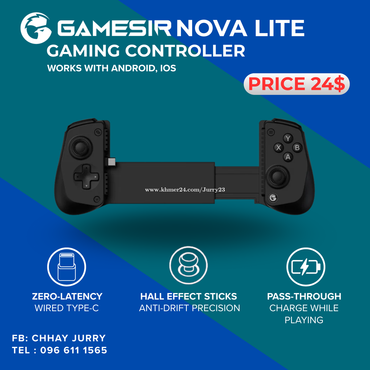 GameSir X5 Lite Type-C (24$) price $24.00 in Phnom Penh Thmei, Saensokh ...