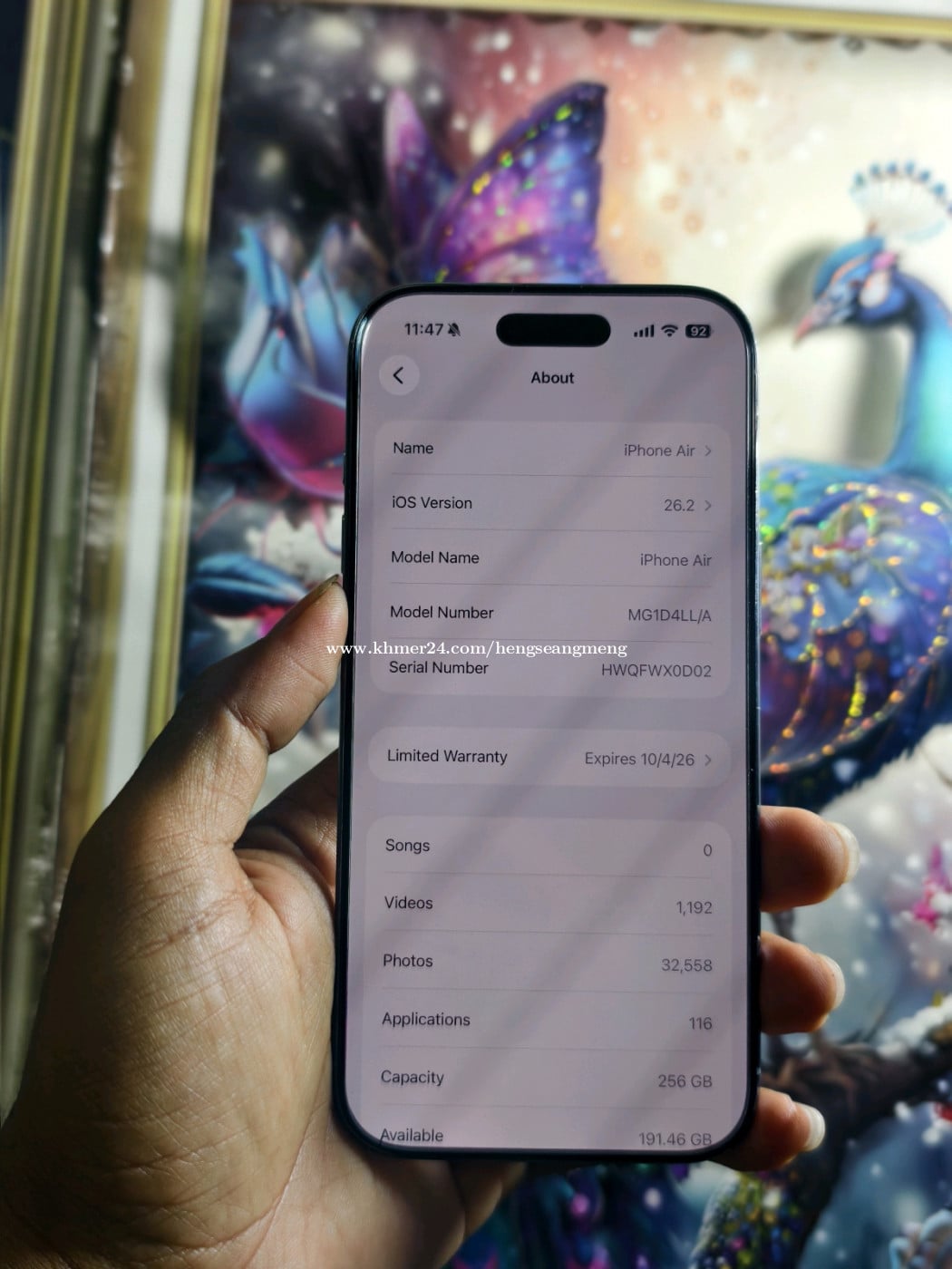 IPHONE AIR LL 256G 99% SKY BLUE 🔋💯 price $820.00 in Mittakpheap ...