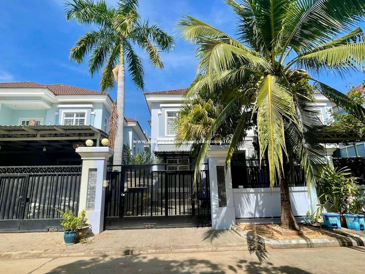 Twin Villa for rent at Borey Angkor Phnom Penh price $1100.00 in Chrang ...