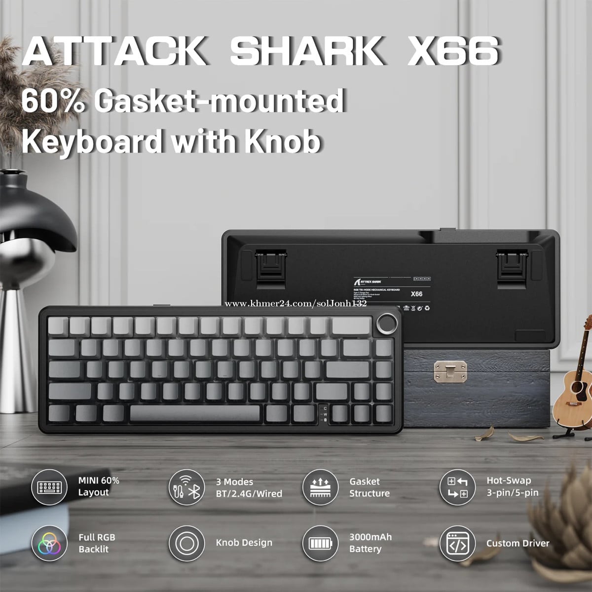 ATTACK SHARK KEYBOARD AND MOUSE SET (99)% price $45.00 in Phsar Depou ...