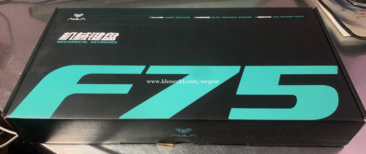 New🔥 Aula F75 mechanical keyboard color⚪️🔵🖤 price $37 in Paoy Paet ...