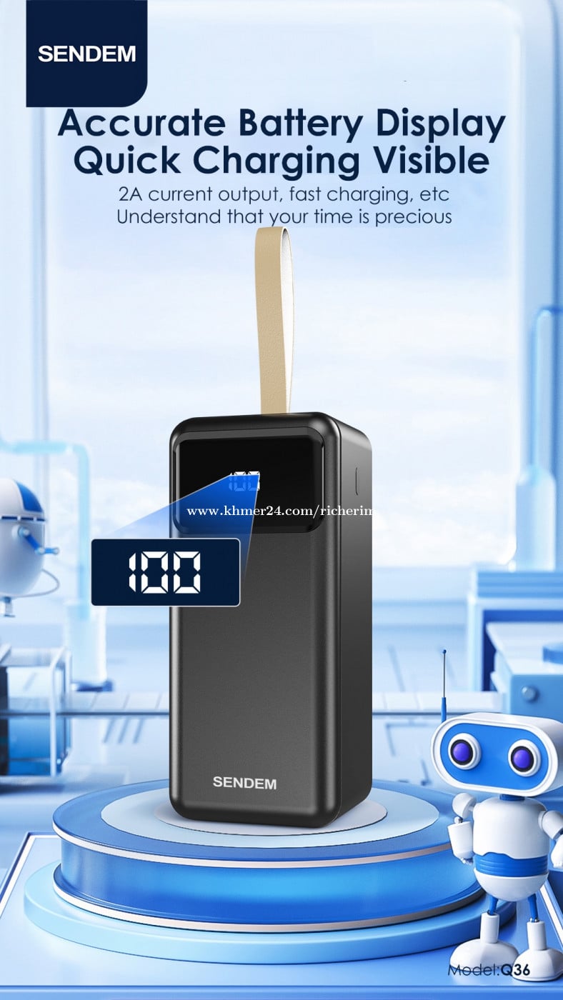 Power Bank 50000mah-SENDEM price $35.00 in Boeng Kak Muoy, Tuol Kouk ...