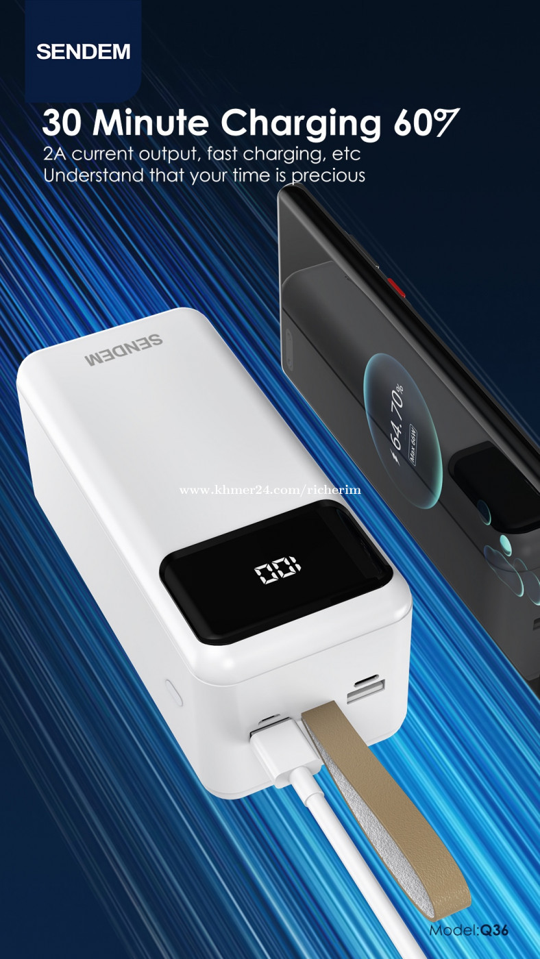Power Bank 50000mah-SENDEM price $35.00 in Boeng Kak Muoy, Tuol Kouk ...