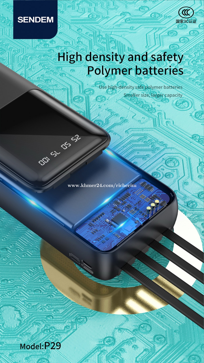 Power Bank 20000mah - SENDEM price $20.00 in Boeng Kak Muoy, Tuol Kouk ...