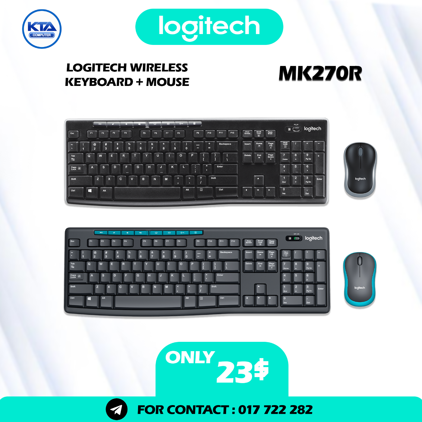 Logitech Keyboard Mouse price $9.00 in Tuek L'ak Pir, Tuol Kouk, Phnom ...