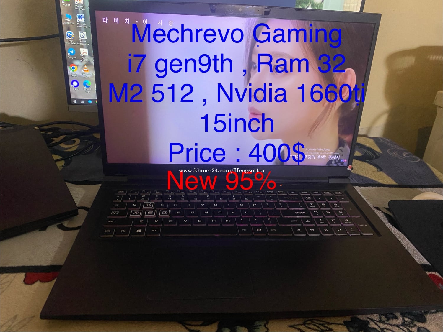 Mechrevo Gaming i7 gen9th , ram 32g , M2 512g , display nVidia 1660 Ti ...