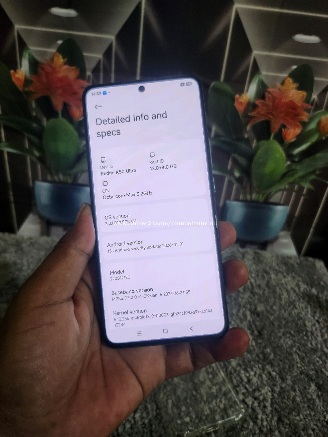 Redmi k50 ultra sim2 ram12G 256G / SD 8Gen1 price $135.00 in Kakab 2 ...