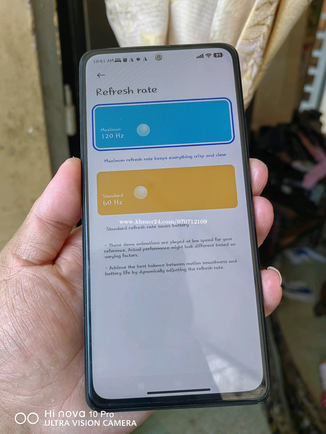 Redmi Note 10pro សានុំសុីន អេក្រង់ AMOLED 120hz camera 108Mp price $58. ...