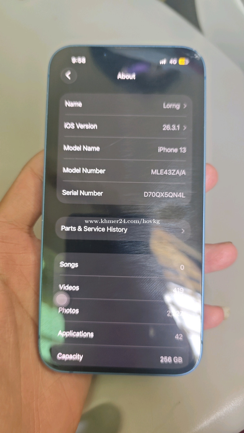 ip13 sim2 256g សំណុំ ថ្មសុីន free case price $230.00 in Krang Thnong ...