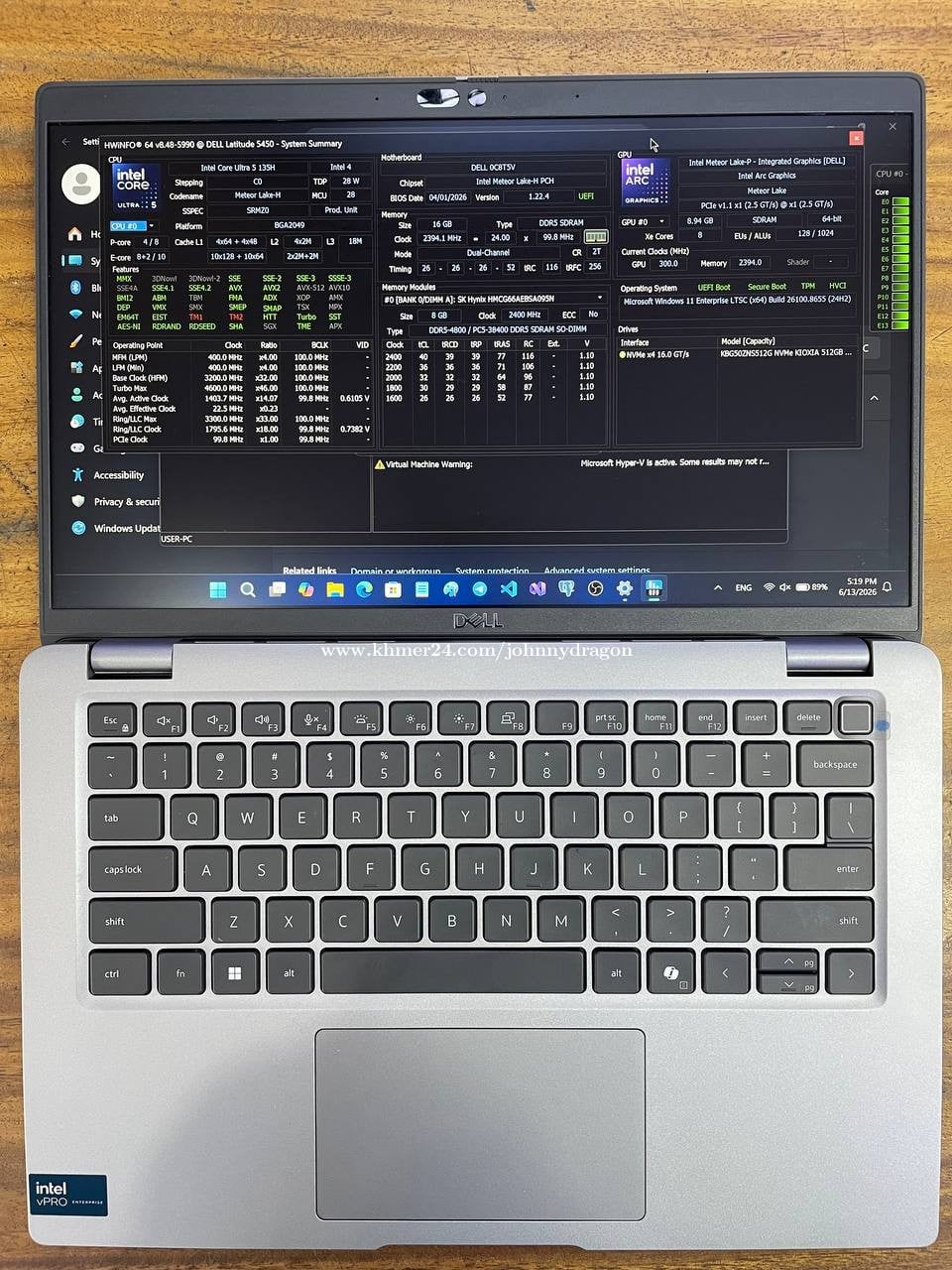 Dell Latitude 5450 (2024) | Core Ultra 5 135H | 16GB DDR5 | 512GB SSD ...