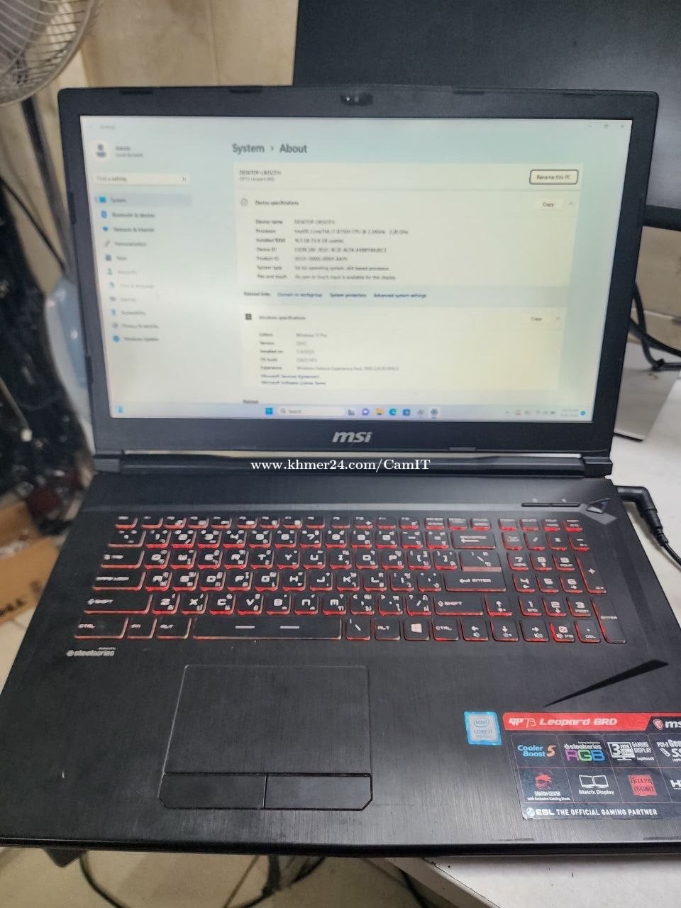 MSI MS-17C6 17.3” Core i7-8750H មួយទឹកស្អាត price $390.00 in Phsar ...